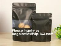 China Semi-Clear Window Hang-Hole Stand-Up k Pouch,Aluminum Packaging Bags Laser k Stand up Resealable Pouches wit for sale