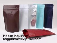 China Semi-Clear Window Hang-Hole Stand-Up k Pouch,Aluminum Packaging Bags Laser k Stand up Resealable Pouches wit for sale