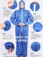 China Polypropylene Coverall, Disposable, Elastic Cuff, White, Xlarge,SMS Coverall with Hood, Disposable, Elastic Cuff, X-Larg for sale
