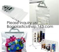 China PVC/EVA Plastic Cloth Underwear Hanger Packaging Bag With Snap Button,Eco-Friendly Pvc Pvc/Eva Hook Garment Bag,Customiz for sale