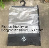 China PVC/EVA Plastic Cloth Underwear Hanger Packaging Bag With Snap Button,Eco-Friendly Pvc Pvc/Eva Hook Garment Bag,Customiz for sale