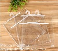 China Custom Logo Printing EVA Garment Underwear Clothes Packaging Transparent Button Pvc Soft Plastic Hanger Hook Bag, BAGEAS for sale