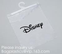 China Transparent PVC hanger hook plastic bags for clothes packing,Better Protect and store CD's, books, magazines, papers and for sale