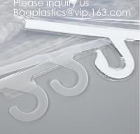 China Transparent PVC hanger hook plastic bags for clothes packing,Better Protect and store CD's, books, magazines, papers and for sale