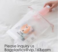 China Double waterproof Drawstring Poly Plastic Bags Reusable red pe small drawstring bags Eco-Friendly Waterproof Cartoon Ani for sale