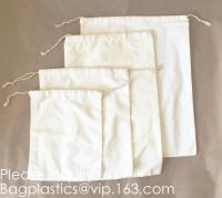 China 100% Cotton eco-friendly muslin bags Drawstrings Cotton Bags Muslin Cloth Storage Reusable Pouches for Jewelry Tea Spice for sale
