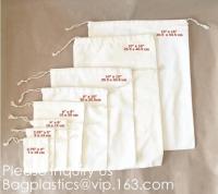 China 100% Cotton eco-friendly muslin bags Drawstrings Cotton Bags Muslin Cloth Storage Reusable Pouches for Jewelry Tea Spice for sale