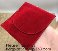 China Envelop Red Velvet Christmas Pouch Promotional Red Velvet Packaging Bag For Cosmetic Gift Packaging, For Jewelry, bottle for sale