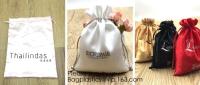 China Satin Gift Bags Wedding Favor Drawstring Bags Baby Shower Christmas Gift Bag,Customized Logo Thick Gold Satin Hair Exten for sale
