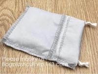 China Custom Gold Pink Satin Hair Extension Packaging Bag,Soft And Shinny White Silk Drawstring Pouch For Packaging bagease for sale