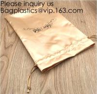 China High Quality Gift Small Bag,Gift Shopping Bag,Super Soft White Black Rose Gold Silk Drawstring Bag,Graograin Satin Pouch for sale
