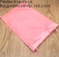 China Gold Blue White Satin Packaging Bag For Towel,White Satin Bag With Gold Printing,Silk Packaging Bags For Clothing Indust for sale