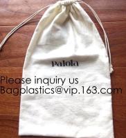 China White Brushed Cotton Twill Drawstring Bag For Packaging,Cotton Flannel Dust bag,Pure White Cotton Flannel Packaging Bag for sale