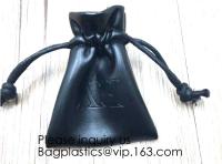 China Leather Medieval Coin Pouch, Drawstring Bag/Costume/Organizer/Gifts/Accessories,Faux Black PU Leather Pouch, Leather for sale