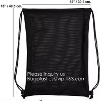 China Heavy Duty Laundry Nylon Mesh Stuff Bag with Sliding Drawstring,Durable Nylon Mesh Drawstring Laundry Bag Portable Trave for sale