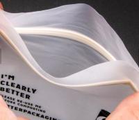 China Biodegradable d matte k OEM waterproof bag zipper compostable zip packing bag for clothing apparel packing for sale