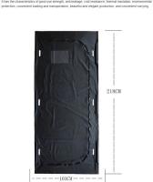 China Heavy Duty Medical Funeral Biodegradable PVC Corpse Dead Body Bag For Cadaver, Virus Infected Patient Black Body Mortuar for sale