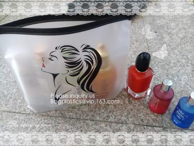 China Matte Frosted Slider Zipper Bag Packing Storage Pouches Resealable clothing / cosmetics / Travel suits / promotional pa for sale
