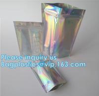China Laser Holographic Material Printed Heat Seal Aluminum Foil Packing Plastic Bag With k For Small Stuff 10g 5g for sale