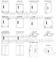 China k, Pull Tab Zipper, Tear Notch, Window, Hang Hole, Valve, Tin Tie Flat Bottom, Stand Up, Side Gusset, Quad Seal for sale