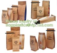 China k, Pull Tab Zipper, Tear Notch, Window, Hang Hole, Valve, Tin Tie Flat Bottom, Stand Up, Side Gusset, Quad Seal for sale