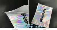 China Metallized mailer pac Hologram Shiny Foil Glamour Holographic Mailers Metallic Mailer Apparel garment clothes Packaging for sale