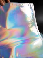 China Metallized mailer pac Hologram Shiny Foil Glamour Holographic Mailers Metallic Mailer Apparel garment clothes Packaging for sale