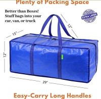 China Quality large capacity recycled pp woven big travel bag Grocery Shopping Tote, Promotion, Foldable, Reusable, Biodegrada for sale