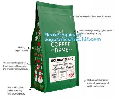 China Square Flat Bottom Packaging Bag Craft Paper Eco Friendly Stand Up Biodegradable Pouch For Food With Window for sale