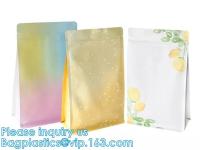 China Square Bottom Pouches Zipper Foil Flat Bottom,Food, Dry Fruit, Snack, Nuts, Cookie, Biscuit, Candy, Sugar for sale
