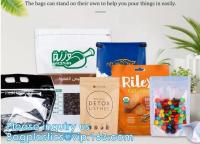 China Zipper seal, zip seal, slider seal Square Block Bottom Bags With Side Gusset, Bopp Block Flat Bottom Bag for sale