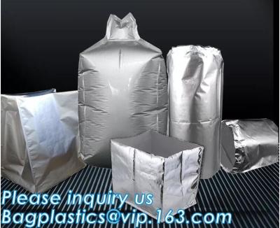 China Large Vacuum Aluminum Foil Cubic Packing Machine Bag Big Three Dimension Jumbo Bags 1000kg 1.5 Ton for sale