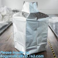China Large Vacuum Aluminum Foil Cubic Packing Machine Bag Big Three Dimension Jumbo Bags 1000kg 1.5 Ton for sale