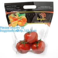 China Fruit Grape Cherry Vegetable Packing Protection Bag, Handle Standing Resealable Zipper Fresh lock, sealing for sale