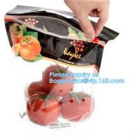 China Fruit Grape Cherry Vegetable Packing Protection Bag, Handle Standing Resealable Zipper Fresh lock, sealing for sale