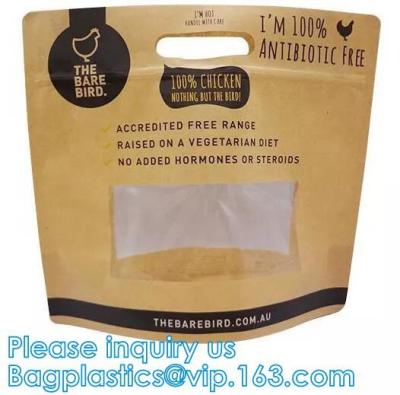 China Microwavable Turkey Oven Bag, Anti-Fog Roasted Zipper, Eco-friendly kraft paper chicken pack flat bottom for sale