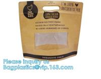 China Microwavable Turkey Oven Bag, Anti-Fog Roasted Zipper, Eco-friendly kraft paper chicken pack flat bottom for sale