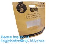 China Microwavable Turkey Oven Bag, Anti-Fog Roasted Zipper, Eco-friendly kraft paper chicken pack flat bottom for sale