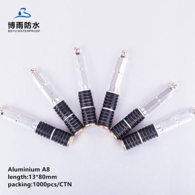China Aluminum Water Stop Injection Packer 13mm x 80mm A8 for Concrete Crack Grouting for sale