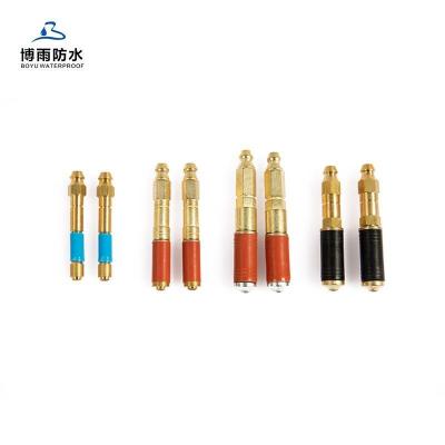 China High Pressure Aluminum Injection Grouting Packers 10mm 13mm Diameter Custom Length for Concrete Crack Repair for sale