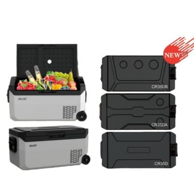 China 35L Portable Car Refrigerator 12/24V DC Compressor Cooler for Camping Travel Outdoor for sale