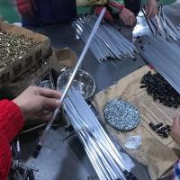 China Grey Aluminum Injection Packers 13mm Diameter 450mm Length Waterproof for Concrete Crack Repair for sale