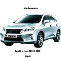 China Front Bumper Vehicle Spare Parts For Lexus RX350 2009 Upgrade To 2012 To 2015 Grille Fog Lamp Frame Headlight Headlamp for sale