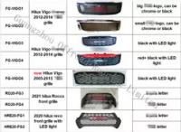 China Titanium Hilux Vigo Front Grill With LED Lights for sale