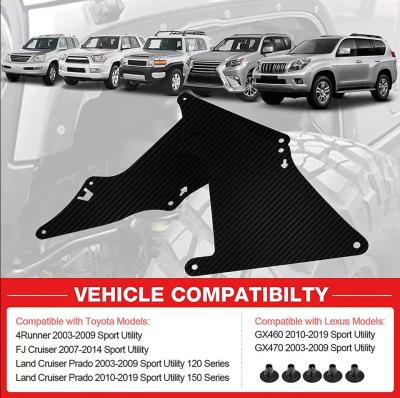 China Toyota Land Cruiser Prado Front Car Fender Carbon Fiber Splash Guards Front Mud Flap for sale
