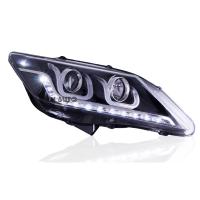 China DRL Double U Angel Eye Xenon Bright Led Headlights For Cars For Toyota Camry 2012-2014 for sale