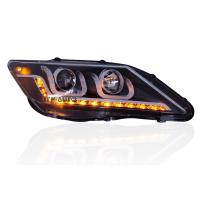 China DRL Double U Angel Eye Xenon Bright Led Headlights For Cars For Toyota Camry 2012-2014 for sale