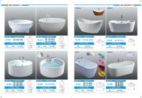 China Vintage Bathroom Sanitary Wares Freestanding Acrylic Bathtub With Soaking Function And Center Drain Location for sale