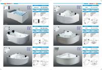 China Durable Rectangular Wall Mounted Bathtub 6 Air Bubble Jets Bathroom Sanitary Wares for sale