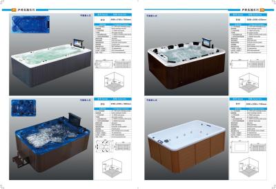 China Stylish Bathroom Sanitary Wares Rectangular Jacuzzi Tub Good Functionality for sale